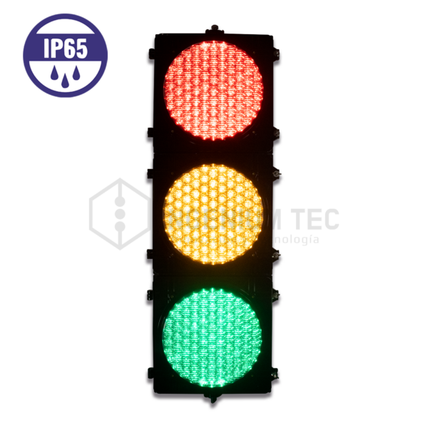 Semáforo Vehicular 1C/3L de 300mm Modelo Prismático - Ingenium TEC
